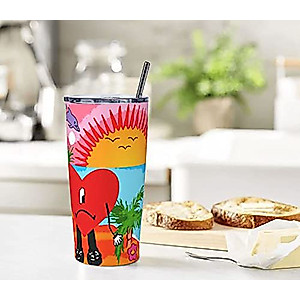 Cup,Rapper New Album Tumbler,Fans Coffee Mug,Music Tour Water Bottles Stainless Steel with Straw and Lid (style1,20oz)