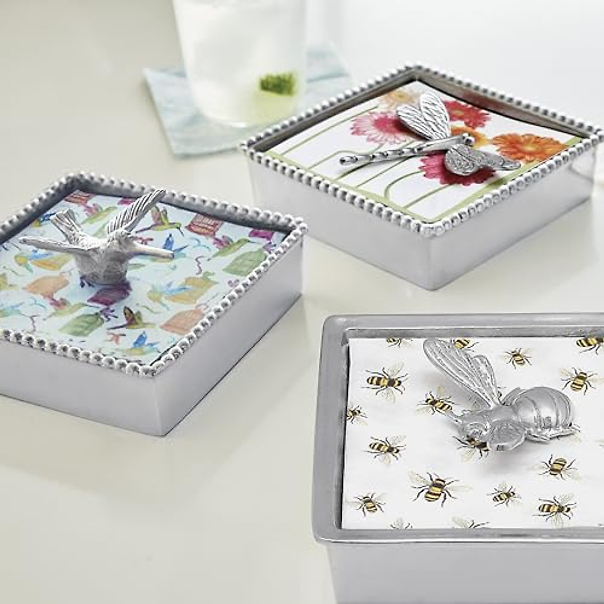 Mariposa Hummingbird Napkin Weight Silver Small