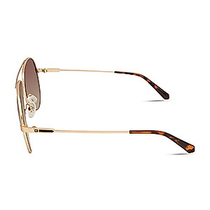 GUESS Men's Classic Aviator Pilot Sunglasses, Gold, 61mm