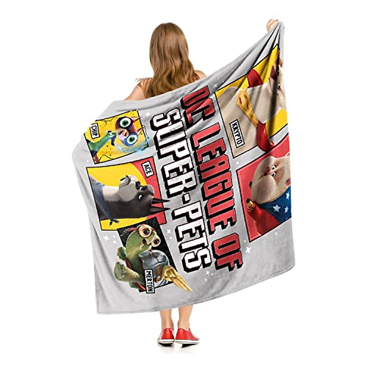 Northwest DC League of Super-Pets Silk Touch Throw Blanket, Unite, 50" x 60"