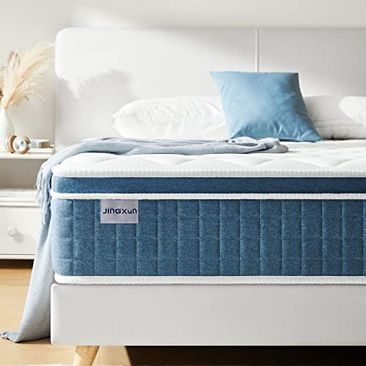 Jingxun Full Mattress, 10 Inch Hybrid Mattress with Gel Memory Foam,Motion Isolation Individually Wrapped Pocket Coils, Pressure/Back Pain Relief& Cooling Bed, Full Size