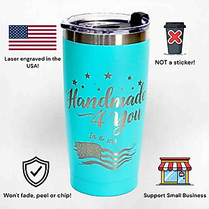 Made4You, 'Hold My Drink, I See A Dog', Laser Engraved Stainless Steel Tumbler, 20 Oz., Dog Theme Gift, Seafoam Color, Gift for Dog Lovers