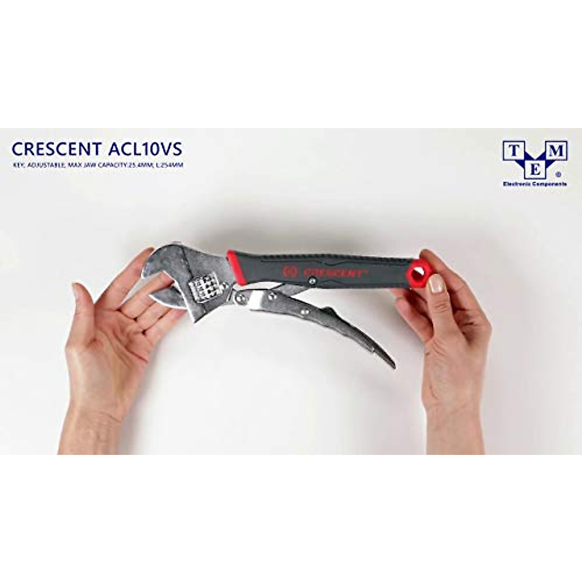 Crescent 10" Locking Adjustable Dual Material Wrench - ACL10VS