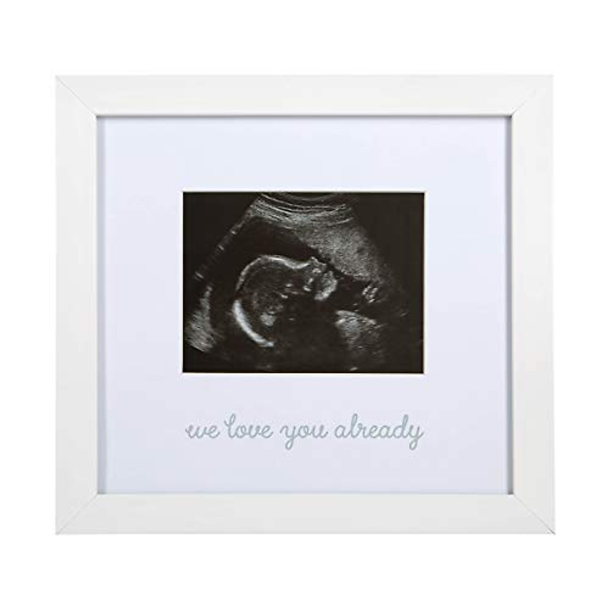 Kate & Milo We Love You Already Ultrasound Picture Frame, Keepsake Sonogram Frame, Expecting Parent Gift, White