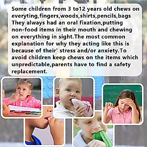 Sensory Chew Necklaces for Kids - 4 Pack Silicone Chewy Necklaces for ADHD, Autism, Biting and Oral Motor Needs