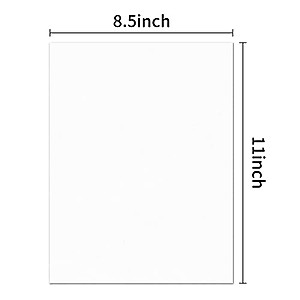 50 Sheet Cardstock 8.5x11",250gsm Thick Paper,Heavyweight 92lb Cardstock Construction Paper,Premium Printer Paper for DIY Projects,Scrapbook Supplies,Invitations,Menus,Wedding,Business Cards (White)
