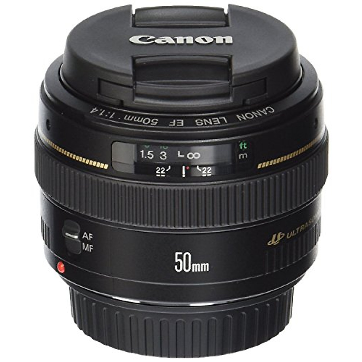Canon EF 50mm f/1.4 USM Standard & Medium Telephoto Lens for Canon SLR Cameras - Fixed (Renewed)