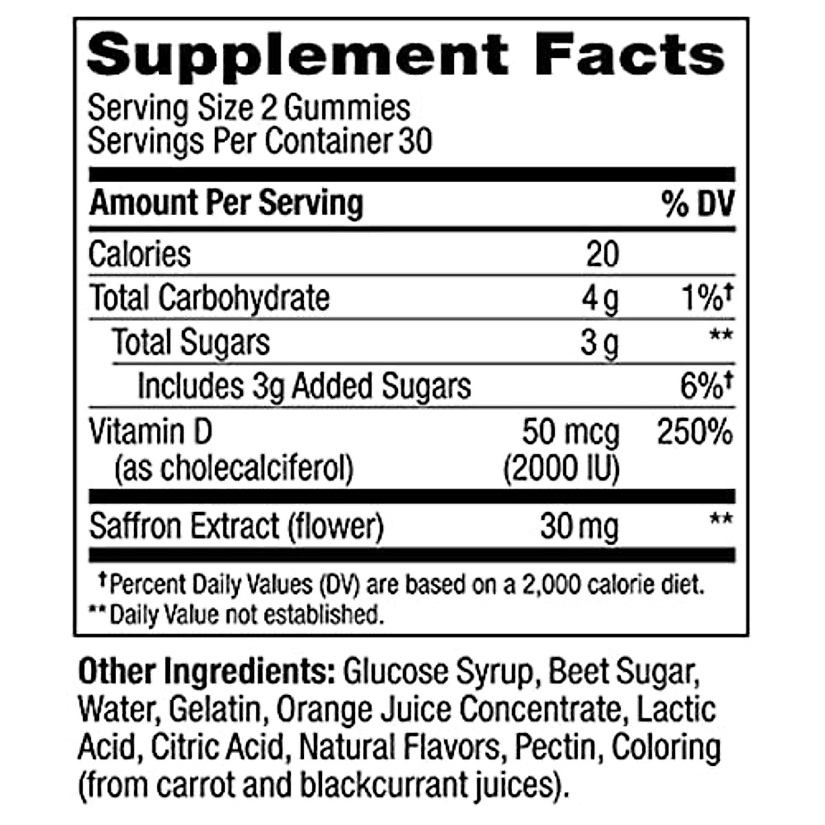 OLLY Hello Happy Gummy Worms, Mood Balance Support, Vitamin D, Saffron, Adult Chewable Supplement, Tropical Zing - 60 Count