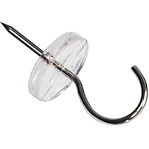 CraZy TACKz 96 Tacks - 2 in 1 Push pin Hook tack - Push pins Thumb Tacks New Invention Hang 100's of Items Interior or Exterior Decor at Home School Office DIY for Party or Holiday (96pc)