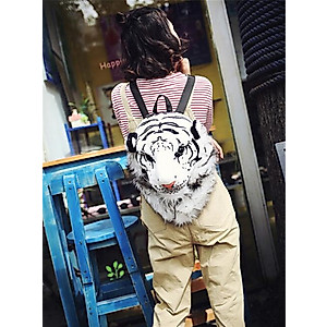 WYIKE Domineering 3D Animal Head Backpack Bengal Tiger Head Backpack/Lion Head Backpack and Wall Mount (Small, Tiger Yellow)