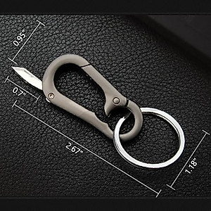 Anewsun Keychain 3 Pieces Metal Car Fob Key Chain Holder Clip, Carabiner Key Chain Ring Holder for Belt, Quick Release Keychain Clip for Men & Women, Gunmetal…