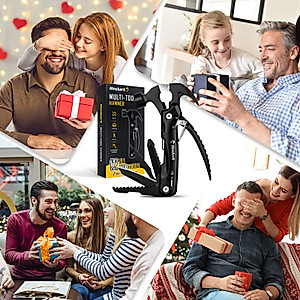 Hinshark Gifts for Men, Hammer Multitool Camping Accessories Cool Gadgets Tools for Men, Birthday Gifts for Him, Men, Dad, Boyfriend, Husband, Grandpa, Fathers Day Gift from Daughter