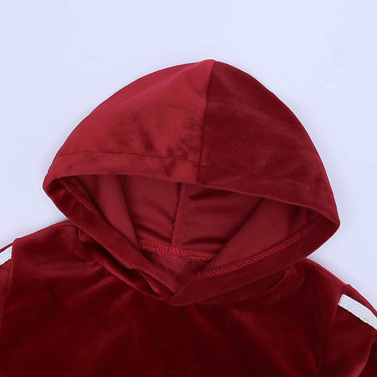 MYGBCPJS Boys Girls 2 Pcs Velvet Sweat Suit Outfits Toddler Kids Long Sleeve Pullover Hoodie + Elastic Waist Sweatpants Set