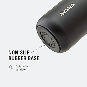 Avana Beckridge Stainless Steel Double Wall Insulated Water Bottle, 32-Ounce, Onyx