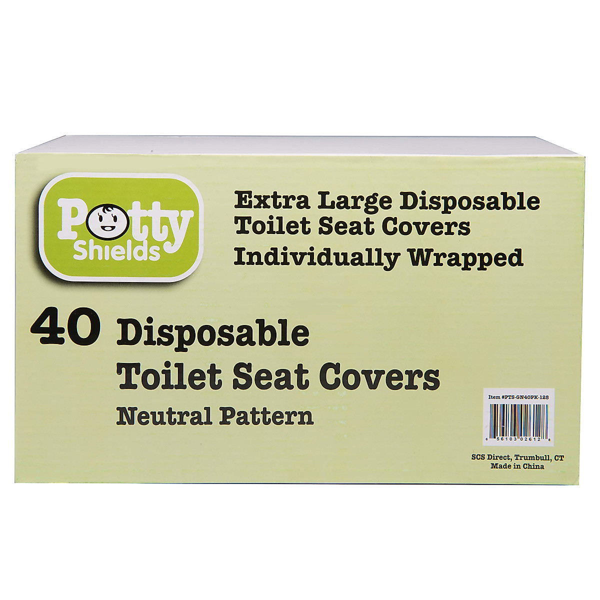 Potty Shields Toilet Seat Covers Disposable (40 Pack) - XL Waterproof Toilet Cover for Toddlers, Kids & Adults - Portable & Individually Wrapped for Travel, Potty Training, Vacations, Public Restrooms