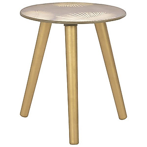 QJBSAVVA Nesting Side Tables 2 pcs Gold 15.7"x17.7" /11.8"x15.7" MDF,Entrance Table Tray Tables Center Table Low Table Suitable for Meeting Rooms, Reception Rooms, Offices