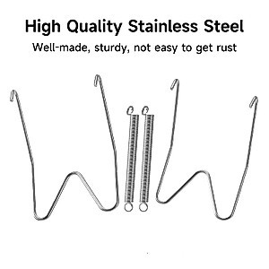 Fasunry 10 Pack 8 Inch Plate Hangers, Plate Hangers for The Wall with 12 Pack Wall Hooks, Compatible 7.5 to 8.5 Inch Decorative Plates and Arts