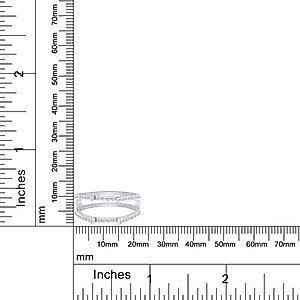 AFFY 1/2 Ct. Cathedral Ring Enhancer in 14K Gold Over Sterling Silver with Cubic Zirconia 0.5 Cttw Ring Size-8