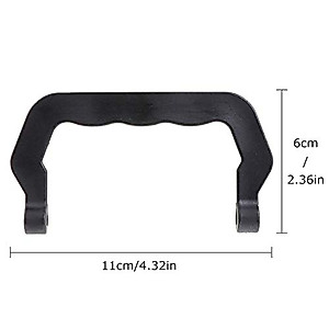 Balacoo 10pcs Pet Cage Crate Handles Replacement Plastic Cage Handles for Squirrel Rabbit Hedgehog Chinchilla Hamster (Black)