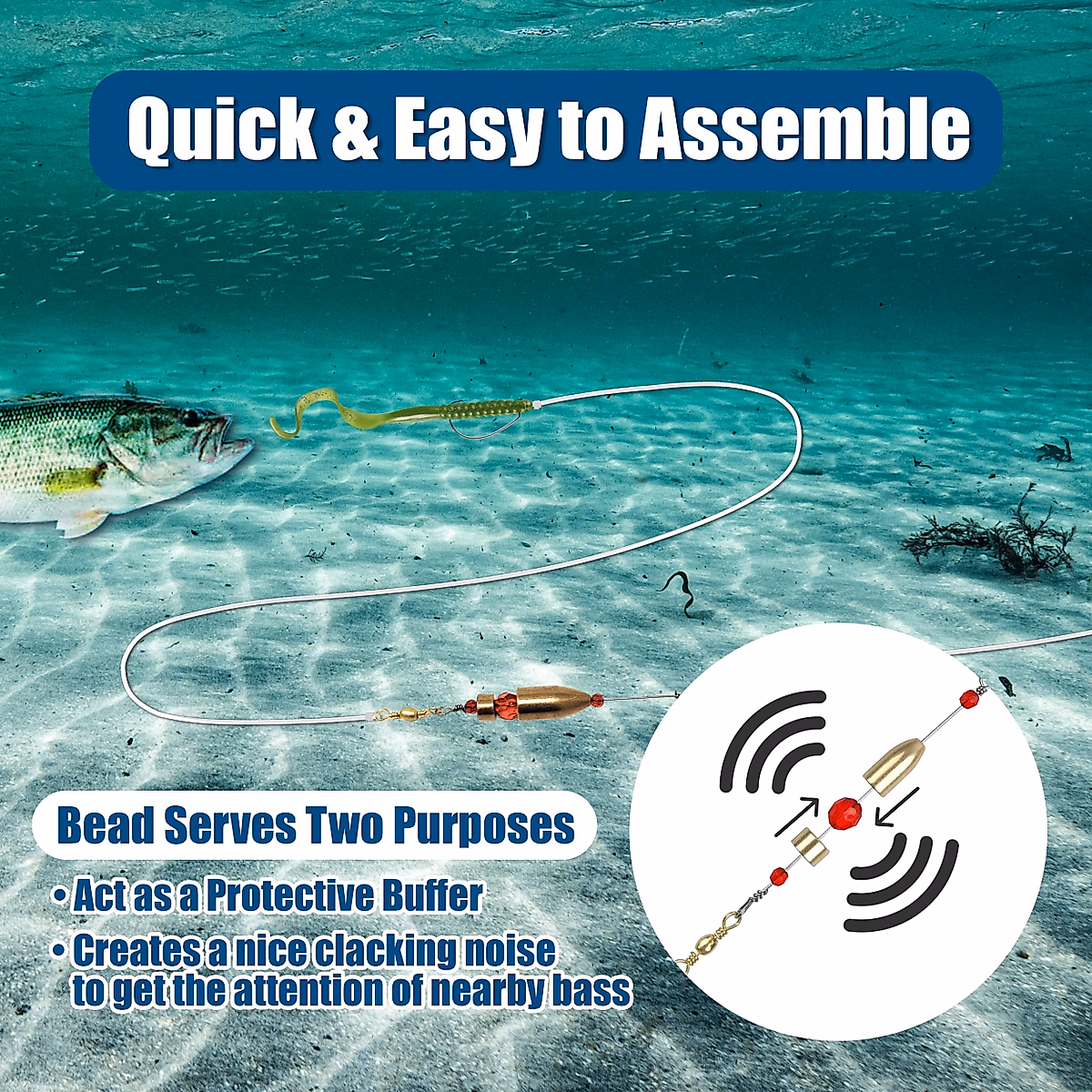 Reaction Tackle Carolina Rig - 1/2oz - Black