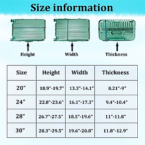 ZOUNI Clear PVC Luggage Cover Protectors, 30 Inch Waterproof Transparent Travel Luggage Protector Suitcase Cover Protectors for Wheeled Suitcase (30"（20.8" L x 13" W x 29.5" H）)