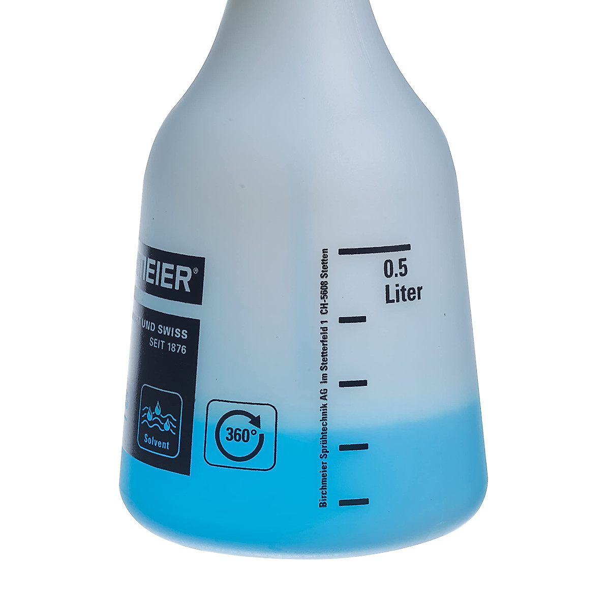 Consolidated Plastics Super Plus Professional Chemical & Solvent Resistant Empty Spray Bottle (16oz) Swiss Made Cleaning Bottle with Durable & Powerful Trigger Pump, 360° Spray in Any Direction