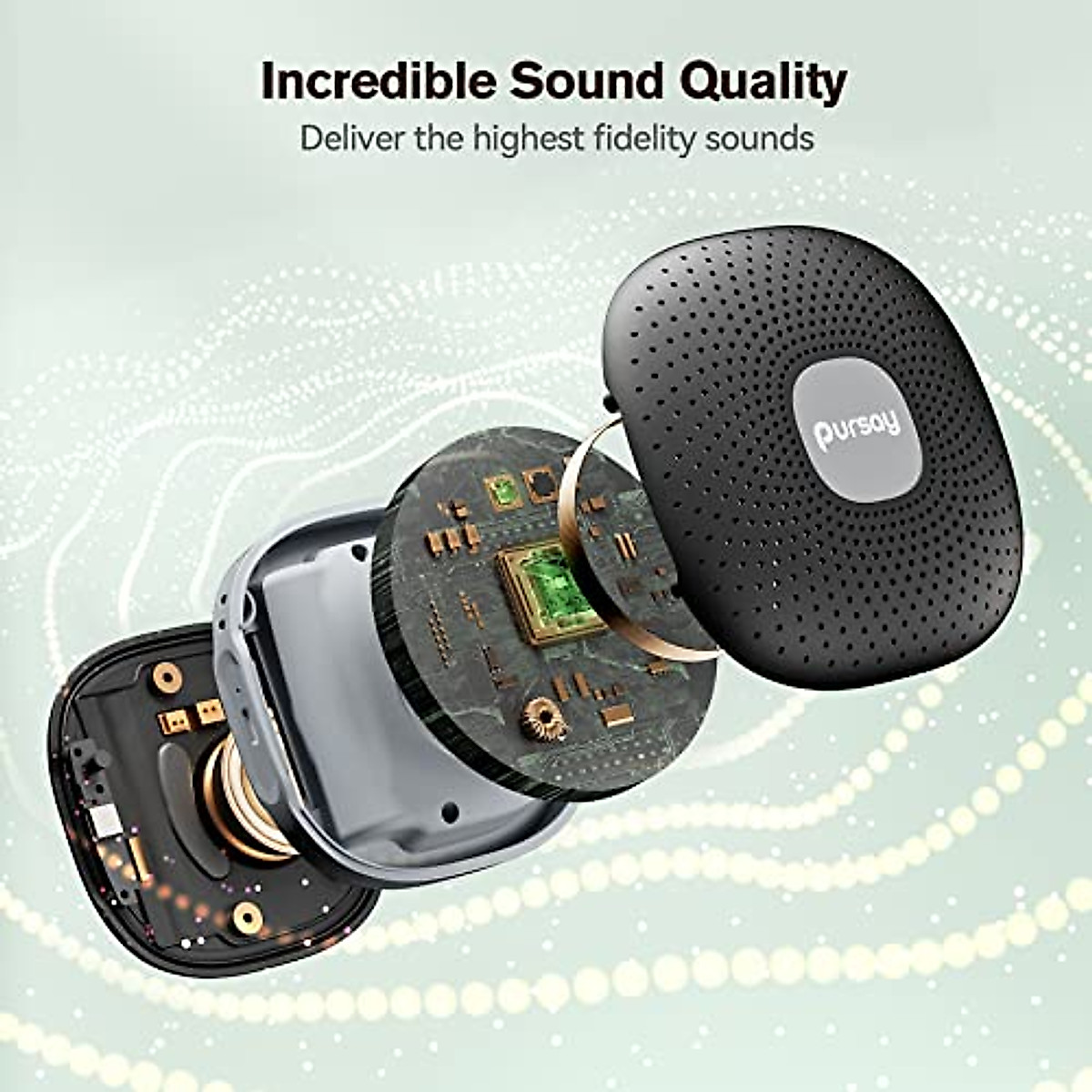 Pursay Sound Machine - White Noise Machine for Adults Baby, Portable Sound Machine for Sleeping with Night Light, 21 HiFi Sounds, Rechargeable for Meditation Travel Office Privacy Noise Canceling