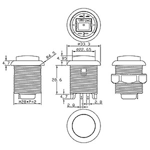 EG Starts 5X 30mm Arcade LED Lights Push Button Built-in Switch 5V Illuminated Buttons for Arcade Machine Games DIY Kit Parts Jamma Mame Raspberry Pi 1 2 3 ( Each color of 1 Piece ) & 5 Colour