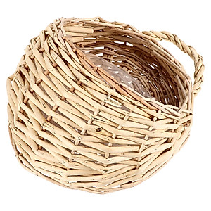 DOITOOL Wall Hanging Planter - Wicker Woven Wall Plant Holder Hanging Planters for Indoor Plants - Small Natural Hanging Plant Holder for Indoor Outdoor Home Decorations