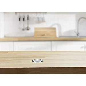 Kungfuking Intelligent Motorised Pop Up Socket Surge Protector Power Strip Retractable Power Strip with Dual USB Charging Stations for Kitchen Counter, Conference Room (White)