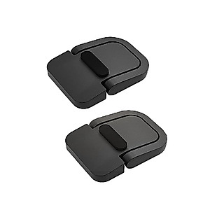 Qiveno 2Pcs Self-Adhesive Keyboard Stand for Desk, Portable Laptop Kickstand, Adjustable Laptop Stand Riser Feet Aluminum Stable for MacBook, 10-18" Laptop, iPad(Black)