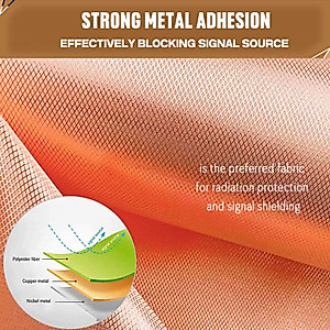 YSPP Faraday Fabric Military Grade Conductive EMF/RF/RFID Protection Blocking Cloth Shielding Fabric from Signals Bluetooth GPS Signal Blocker WiFi Jammer,gold-10x1.1m