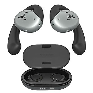 Avantree Pebble - Wireless Open Ear Earbuds with Adjustable Soft Earhook, Bluetooth 5.2 Headphones with Physical Volume Buttons, 10H Playtime and up to 35H w/Charging case, Premium Sound Quality