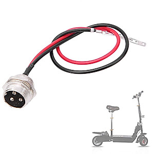 Keenso Electric Scooter Charging Port, 6 Pcs Electric Car Scooter Charging Port Connector 3 Pin Aviation Head Charging Hole