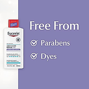 Eucerin Advanced Repair Night Lotion, 48 Hour Moisturizing Body Lotion for Dry Skin, Paraben Free Body Lotion with a Hypoallergenic Soothing Scent, 13.5 Fl Oz Bottle