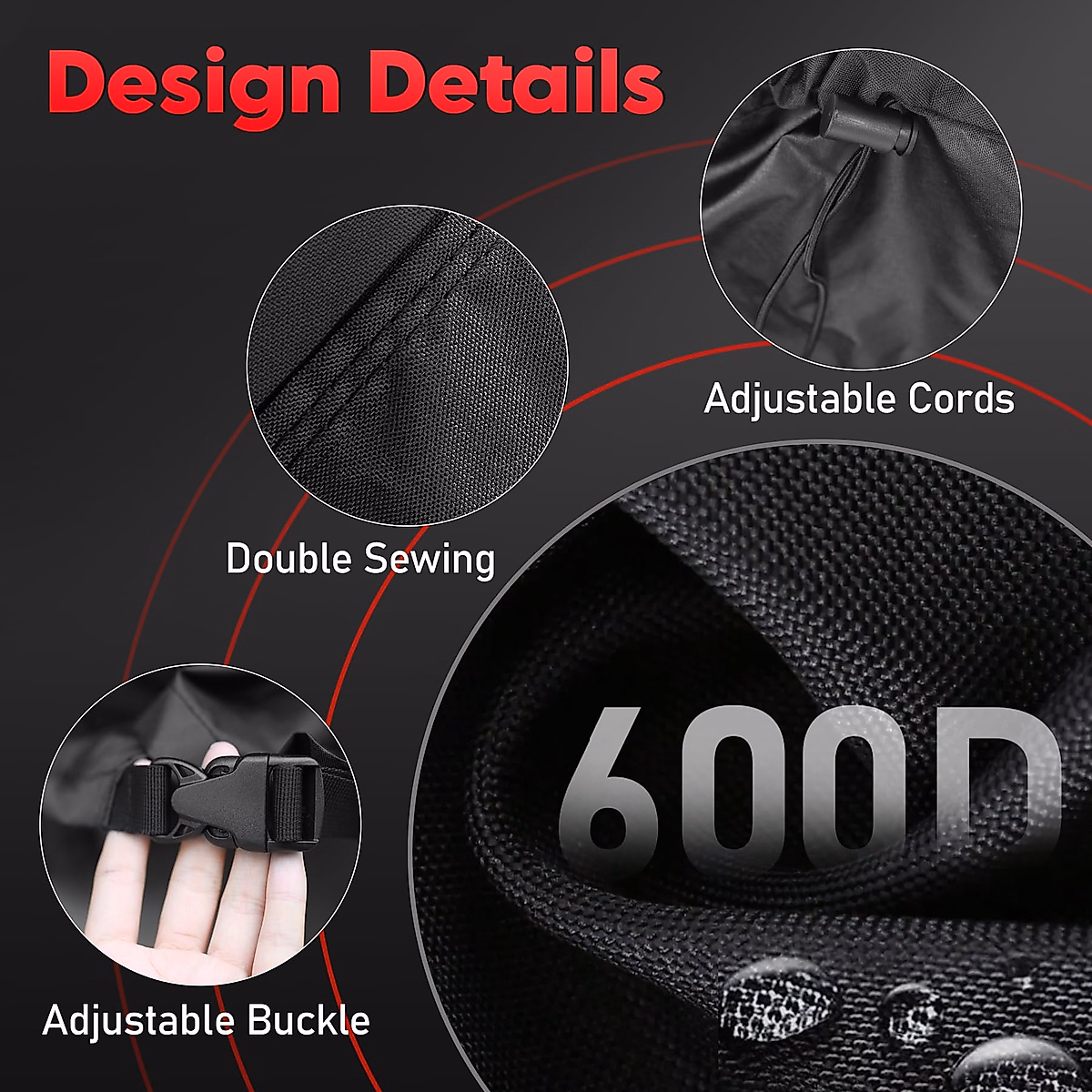 Zettum Patio Loveseat Cover 60 Inch - 600D Outdoor Couch Cover Furniture Sofa Cover Waterproof Heavy Duty, 2-Seater Bench Cover for Outside Sofa, Loveseat, Couch, Bench and Glider - 60 x 36 x 33 Inch