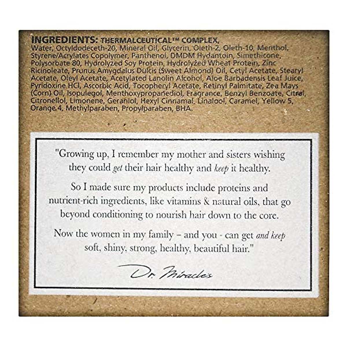 Dr. Miracle's Temple and Nape Gro Balm - For Healthy Hair Growth, Contains Wheat Protein, Aloe, Vitamin A, Vitamin D, Strengthens, Promotes Growth, 4 oz