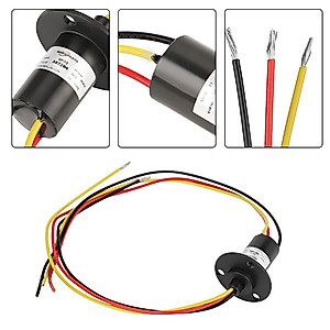 Mini Slip Ring 250RPM 15A 3 Wires 0-600V Multi-channel Transmission Anti-jamming for Wind Turbine Power Generator