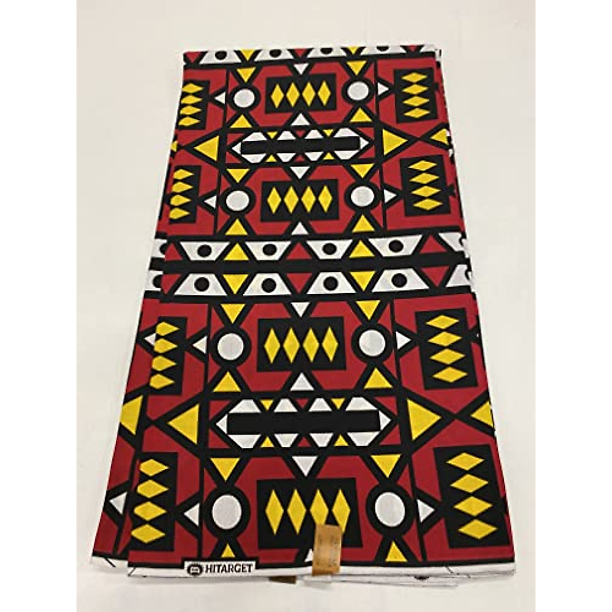 Beautiful African Wax Print Fabric | Simakaka African Print Fabric | Red, White, Yellow, Black African Print Fabric | African Tribal Print Fabric | Angola African Prints Fabric- 6 Yards