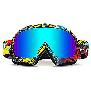 Zsling OTG Ski Snow Goggles, UV Protection Anti Fog Snowboard Goggles for Men Women Youth,Dirt Bike,Motocross,UTV MX Offroad Racing goggles