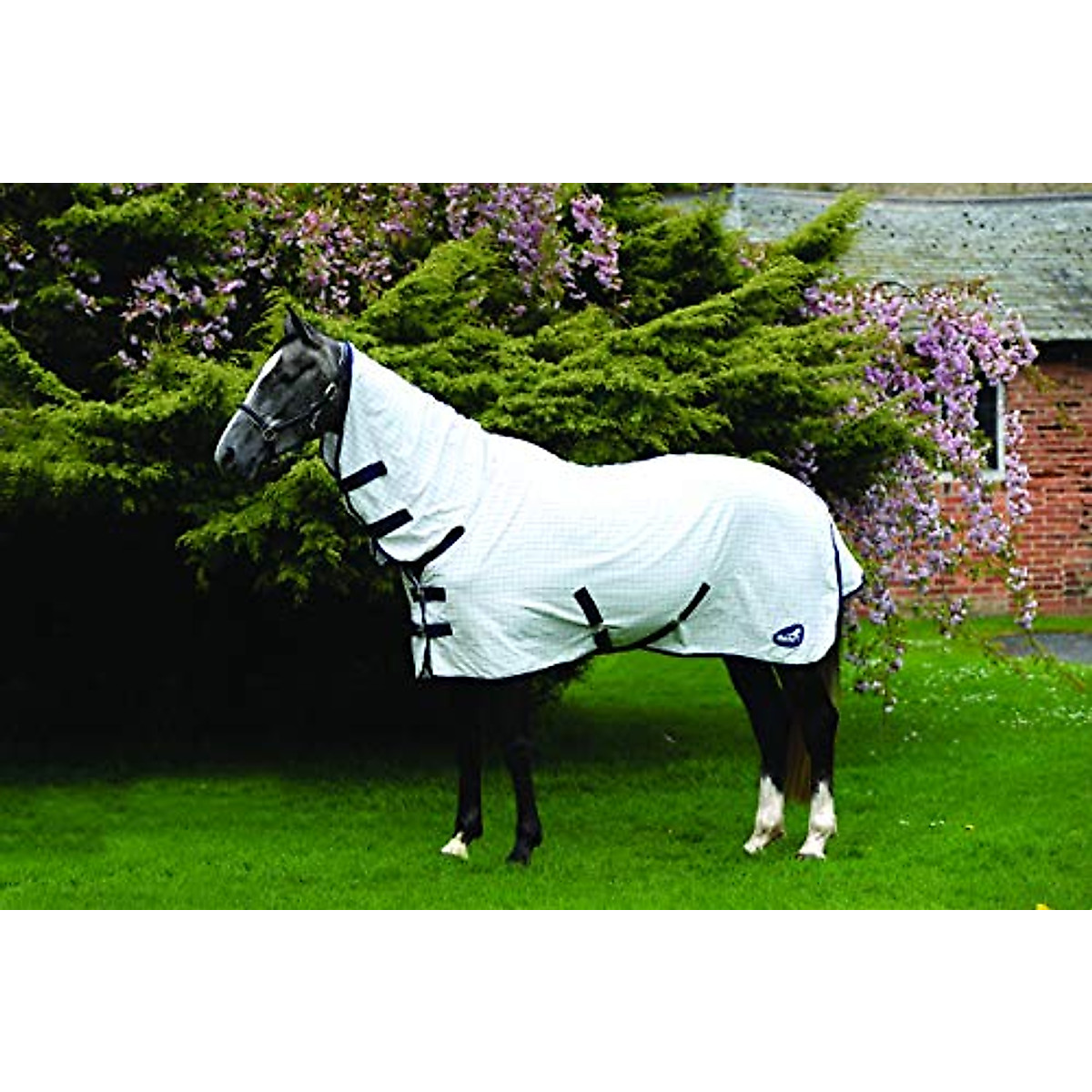 Masta SS18 Summer Fixed Neck Horse Rug (6ft 6) (White Check)