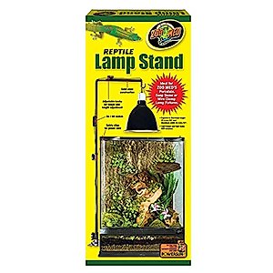 Zoomed Large 30-40 Gallon Reptile Lamp Stand - Includes Attached DBDPet Pro-Tip Guide | Keep Your Reptile's Lights Safe by Hanging Them Above The cage!
