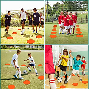 TuXHui Spot Markers Rubber Floor Dots 9inch Non Slip Agility Dots Flat Cones for Kids Sports Soccer Basketball Training, Gym Training, Preschool Kindergarten Classroom