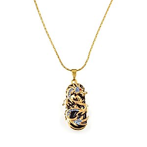 32GB USB Flash Drive Lovely Golden Dragon Thumb Drive with Crystal Pendant with Necklace USB 2.0 Memory Stick Pendrive by FEBNISCTE