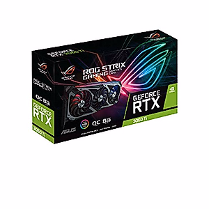 ASUS ROG STRIX NVIDIA GeForce RTX 3060 Ti OC Edition Gaming Graphics Card (PCIe 4.0, 8GB GDDR6, HDMI 2.1, DisplayPort 1.4a, Axial-Tech Fan Design, 2.9-Slot, Super Alloy Power II, GPU Tweak II)