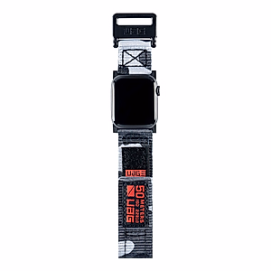 URBAN ARMOR GEAR UAG Compatible with Apple Watch Band 45mm/44mm/42mm, ﻿Series ﻿7/6/5/4/3/2/1 & SE, High Strength Nylon Weave Replacement Strap, Active Midnight Camo