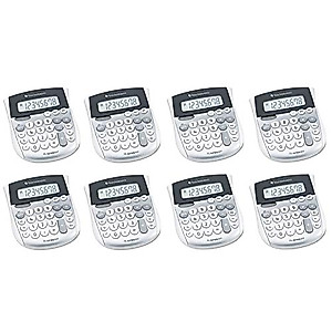 Texas Instruments TI-1795SV Minidesk Calculator CALCULATOR,DSKTP,SLR,PLUS DPCE330 (Pack of8)