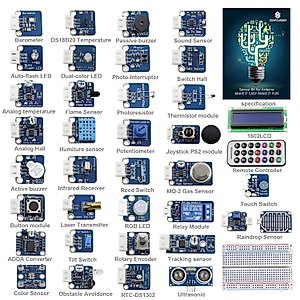 SunFounder Ultimate Sensor Kit Compatible with Arduino R3 Mega2560 Mega328 Nano - Including 98 Page Instructions Book