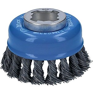 Bosch Professional 2608620727 Knotted Cup Brush Heavy (for Metal, X-LOCK, Diameter 75 mm, Wire Thickness 0.5 mm, for Diameter 125 mm)