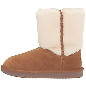 Koolaburra by UGG Girls Aubrei Short Fashion Boot, Chestnut, 4 Big Kid US
